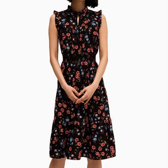 kate spade | Dresses | Kate Spade Wild Ones Meadow Smocked Waist Dress ...